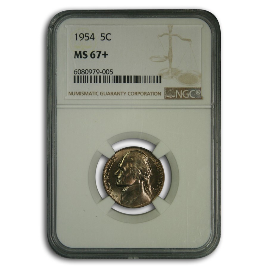 1954 Jefferson Nickel MS-67+ NGC