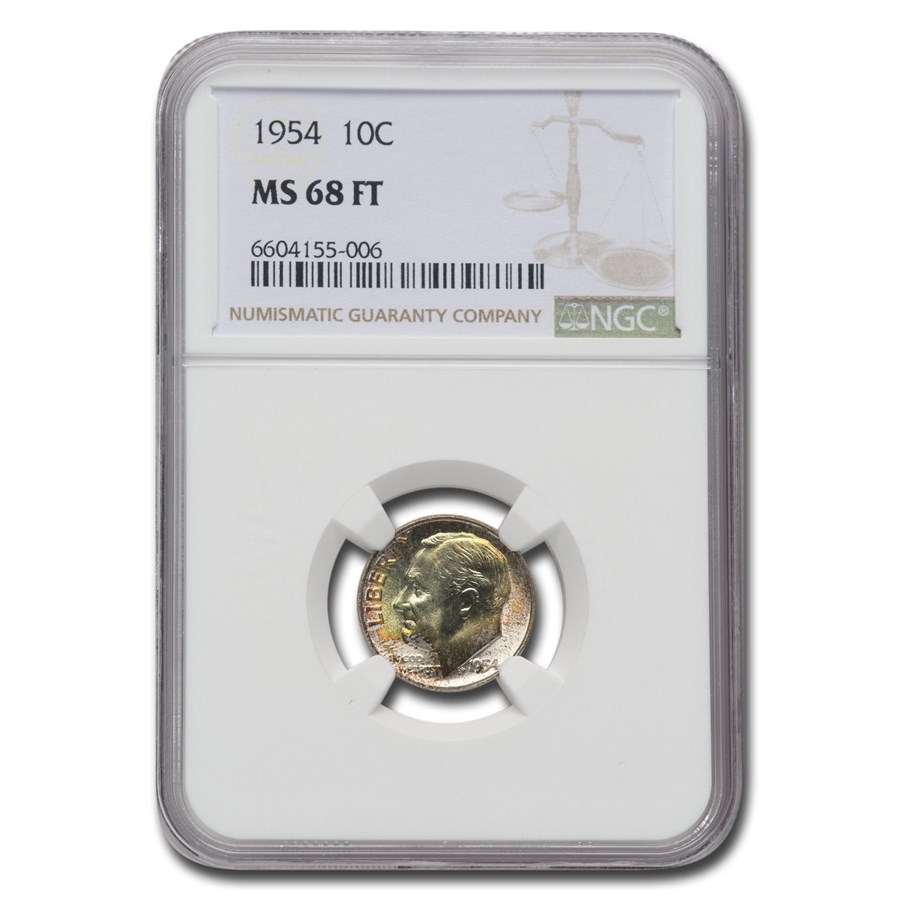 Buy 1954 Roosevelt Dime MS-68 NGC (Full Torch) | APMEX