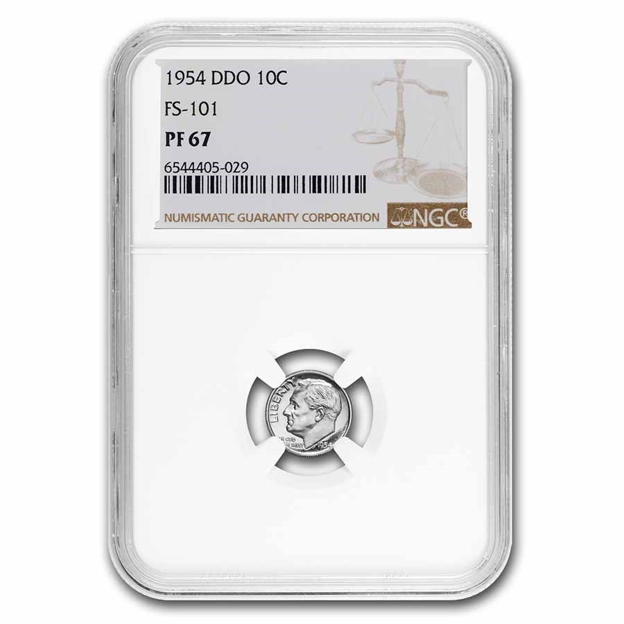 Buy 1954 Roosevelt Dime PF-67 NGC (Doubled Die Obverse, FS-101) | APMEX