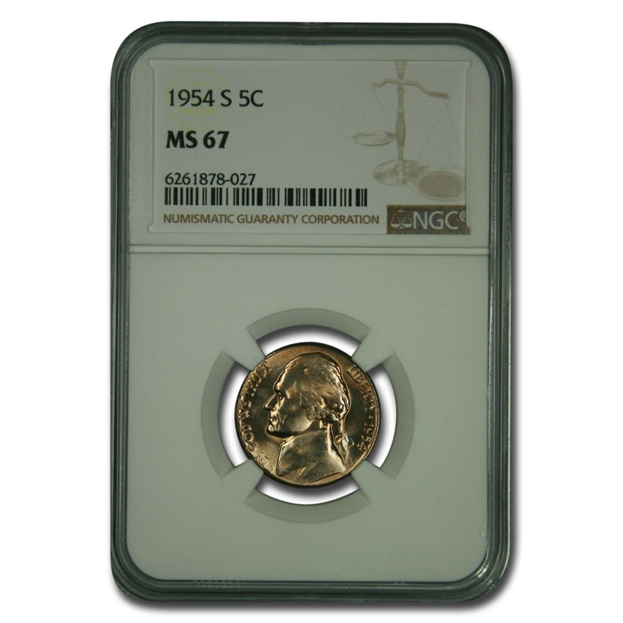 Buy 1954-S Jefferson Nickel MS-67 NGC | APMEX