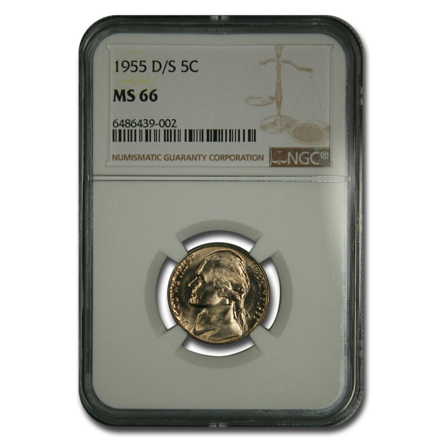 Buy 1955-D/S Jefferson Nickel MS-66 NGC | APMEX