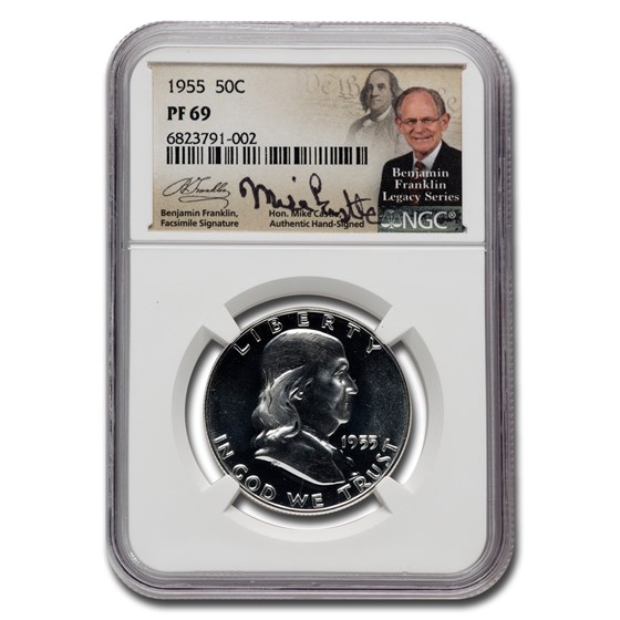 1955 Franklin Half Dollar PF-69 NGC (Castle)