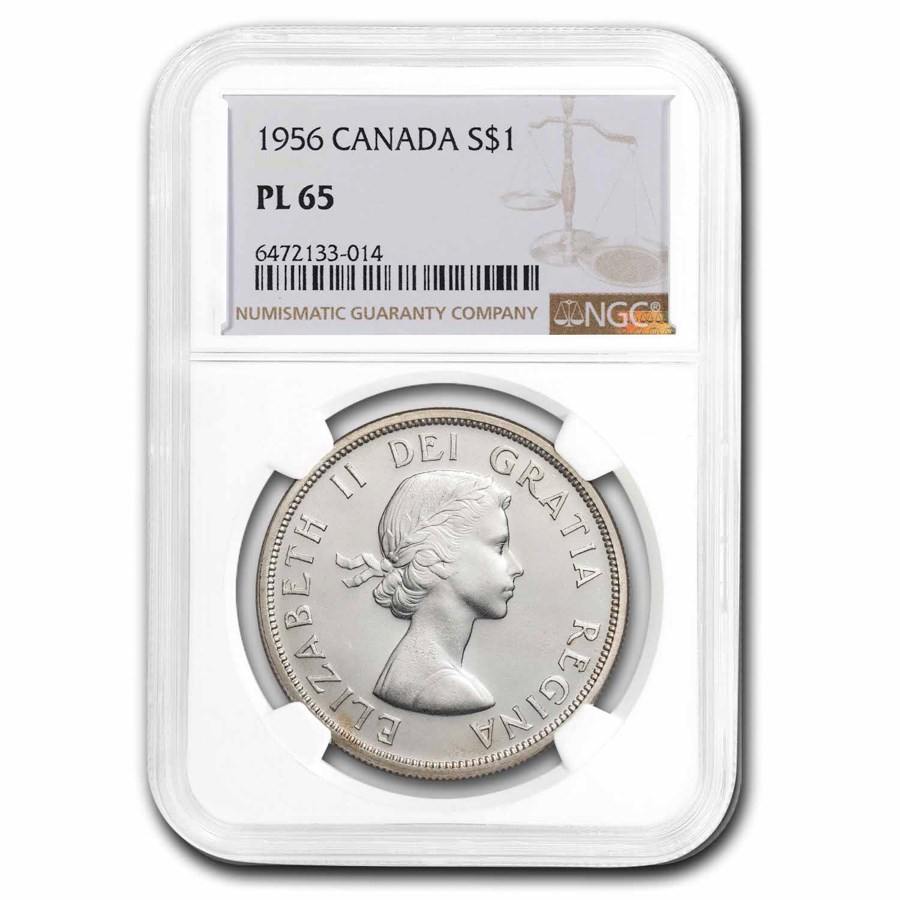 Buy 1956 Canada Silver Dollar PL-65 NGC | APMEX