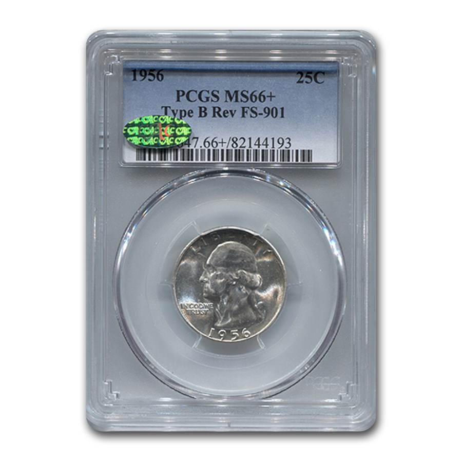 Buy 1956 Washington Quarter MS-66+ PCGS CAC (Type B Rev FS-901) | APMEX