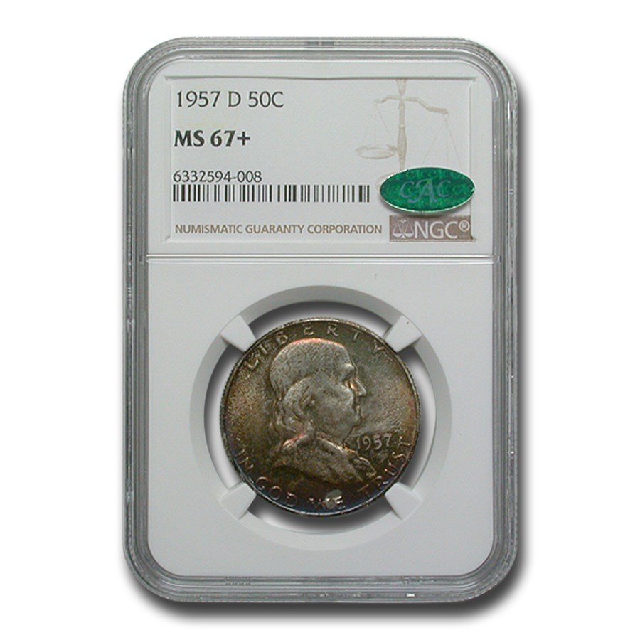 Buy 1957-D Franklin Half Dollar MS-67+ NGC CAC | APMEX