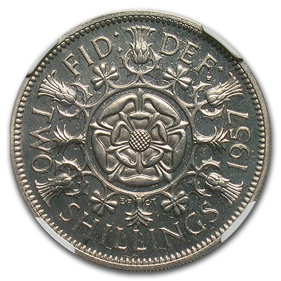 Buy 1957 Great Britain 2 Shillings Elizabeth II PF-66 Cameo NGC | APMEX