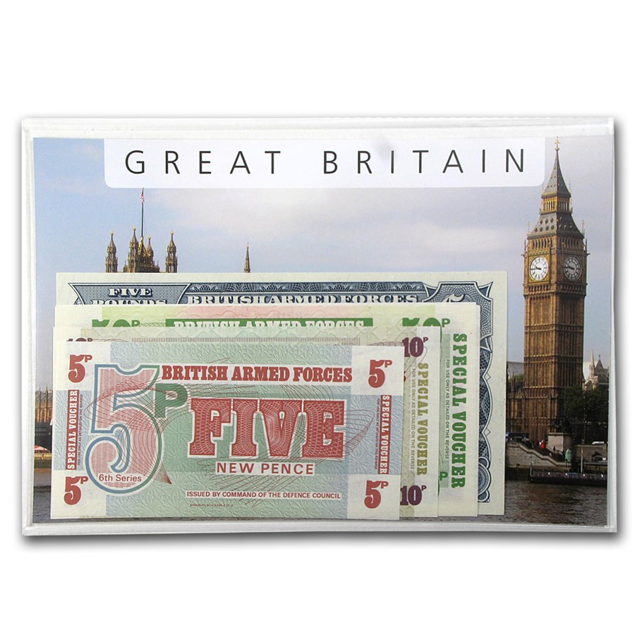 Buy 1958-1972 Great Britain 50 Pence-5 Pounds Note Set Unc | APMEX