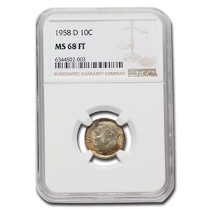 Buy 1958-D Roosevelt Dime MS-68 NGC (FT) | APMEX