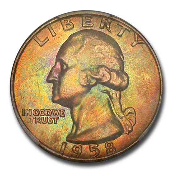 Buy 1958-D Washington Quarter MS-66+ PCGS CAC | APMEX
