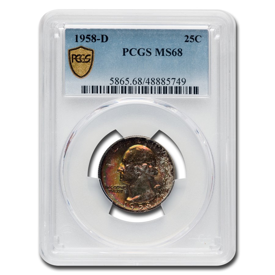 1958-D Washington Quarter MS-68 PCGS