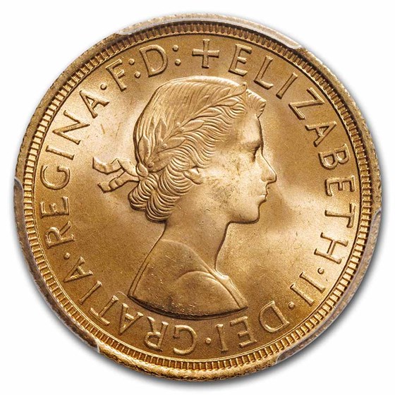 Buy 1958 Great Britain Gold Sovereign Elizabeth II MS-66 PCGS | APMEX