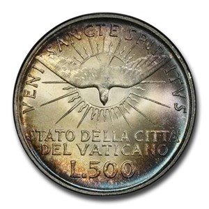 1958 Vatican City Silver 500 Lire MS-65 PCGS