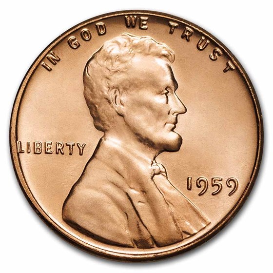 Buy 1959 Lincoln Cent 50-Coin Roll BU | APMEX