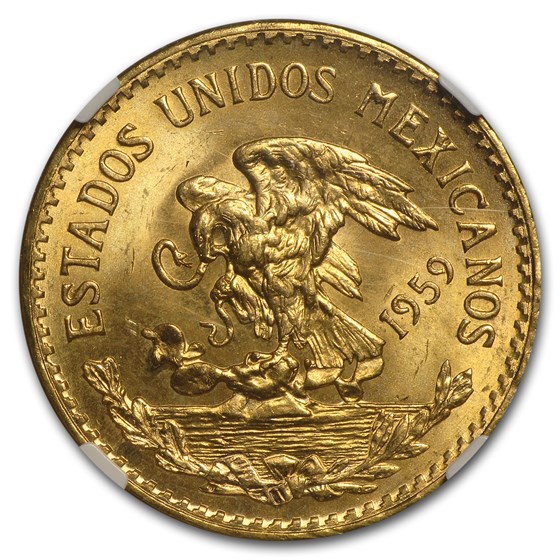 Buy 1959 Mexico Gold 20 Pesos MS-65 NGC (Restrike) | APMEX