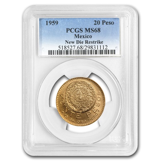 Buy 1959 Mexico Gold 20 Pesos MS-68 PCGS (Restrike) | APMEX