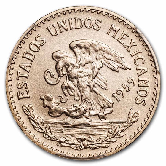Buy 1959 Mexico Gold 20 Pesos MS-69 PCGS (Green Label New Dies) | APMEX