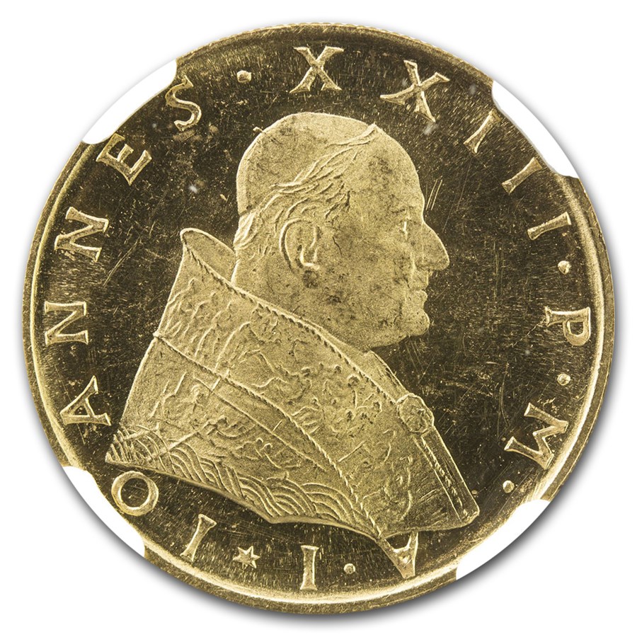 Buy 1959 Vatican City Gold 100 Lire Pope John XXIII MS-64 NGC | APMEX