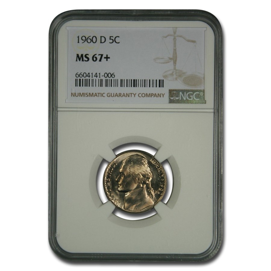 1960-D Jefferson Nickel MS-67+ NGC