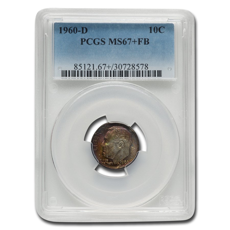 Buy 1960-D Roosevelt Dime MS-67+ PCGS (FB, Toned) | APMEX