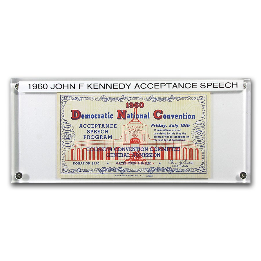 Buy 1960 Democratic Convention Acceptance Speech Ticket-J.F. Kennedy ...
