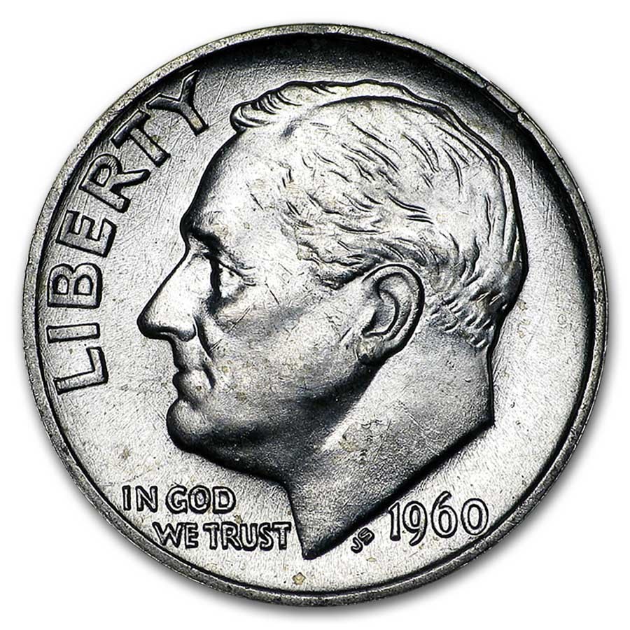 Buy 1960 Roosevelt Dime 50-Coin Roll BU | APMEX