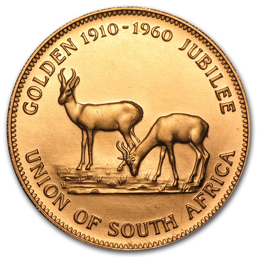 Buy 1960 South Africa Gold 1 oz Medal Golden Jubilee (English) | APMEX