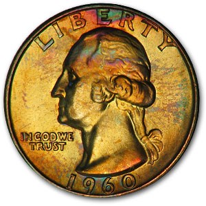 Buy 1960 Washington Quarter BU (Toned) | APMEX