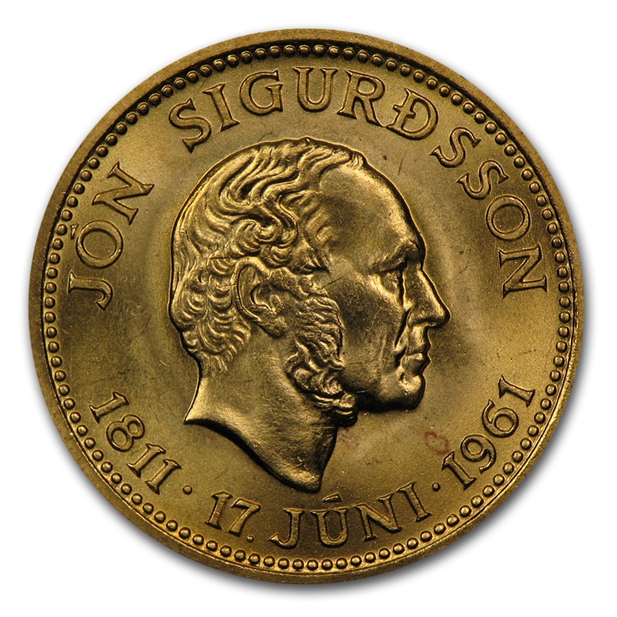 Buy 1961 Iceland Gold 500 Kronur Jon Sigurdsson BU | APMEX