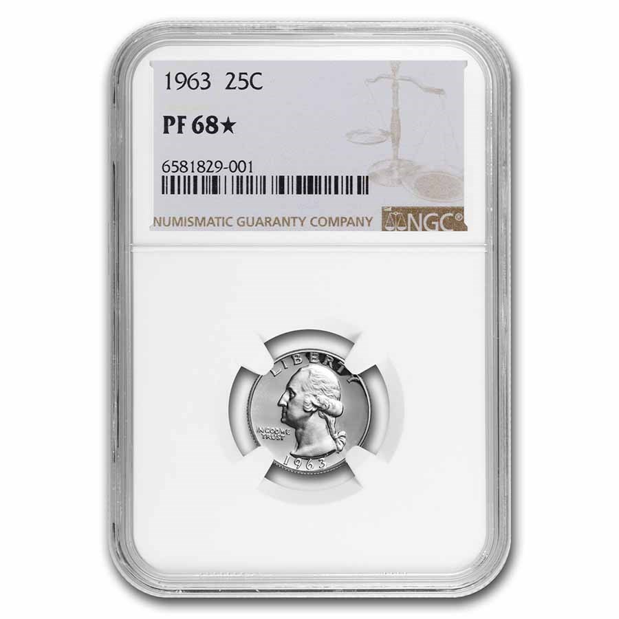 Buy 1963 Washington Quarter PF-68* NGC | APMEX