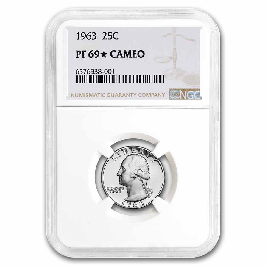 Buy 1963 Washington Quarter PF-69* Cameo NGC | APMEX