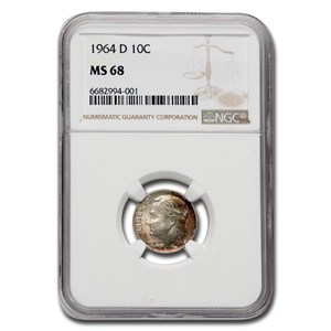 1964-D Roosevelt Dime MS-68 NGC