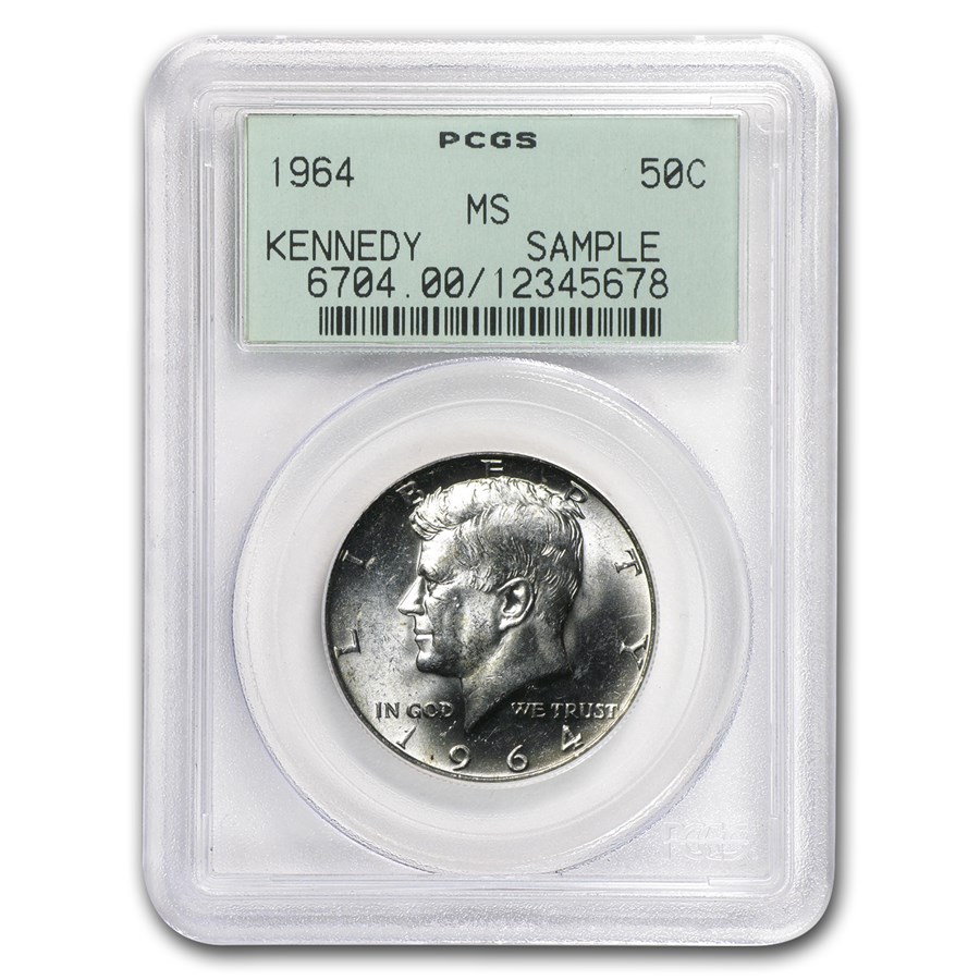 Buy 1964 Kennedy Half Dollar MS PCGS (Rare Sample Slab) | APMEX