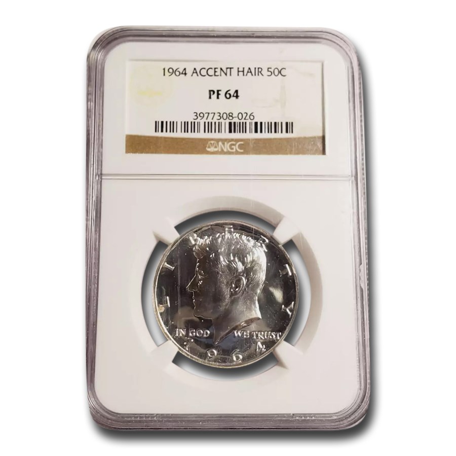 Buy 1964 Kennedy Half Dollar PF-64 NGC (Accented Hair) | APMEX