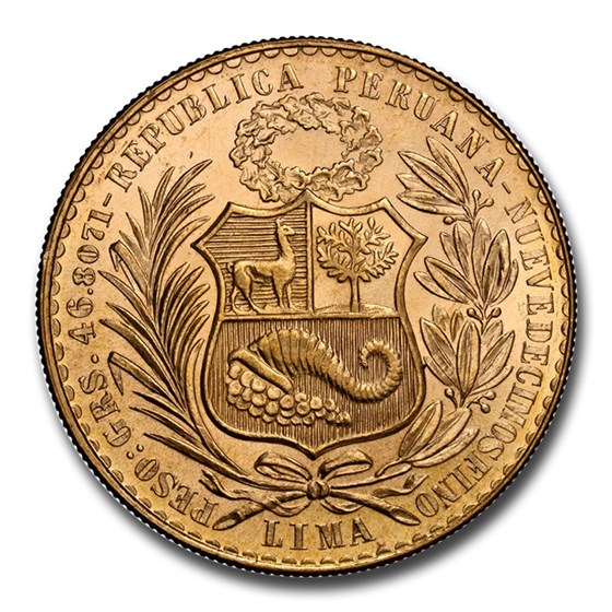 1964 Peru Gold 100 Soles MS-64 NGC
