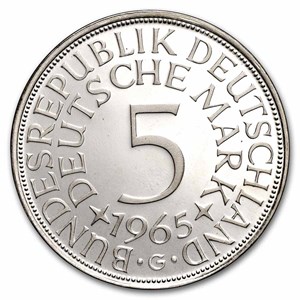 1965-G Germany Silver 5 Deutsche Mark Proof