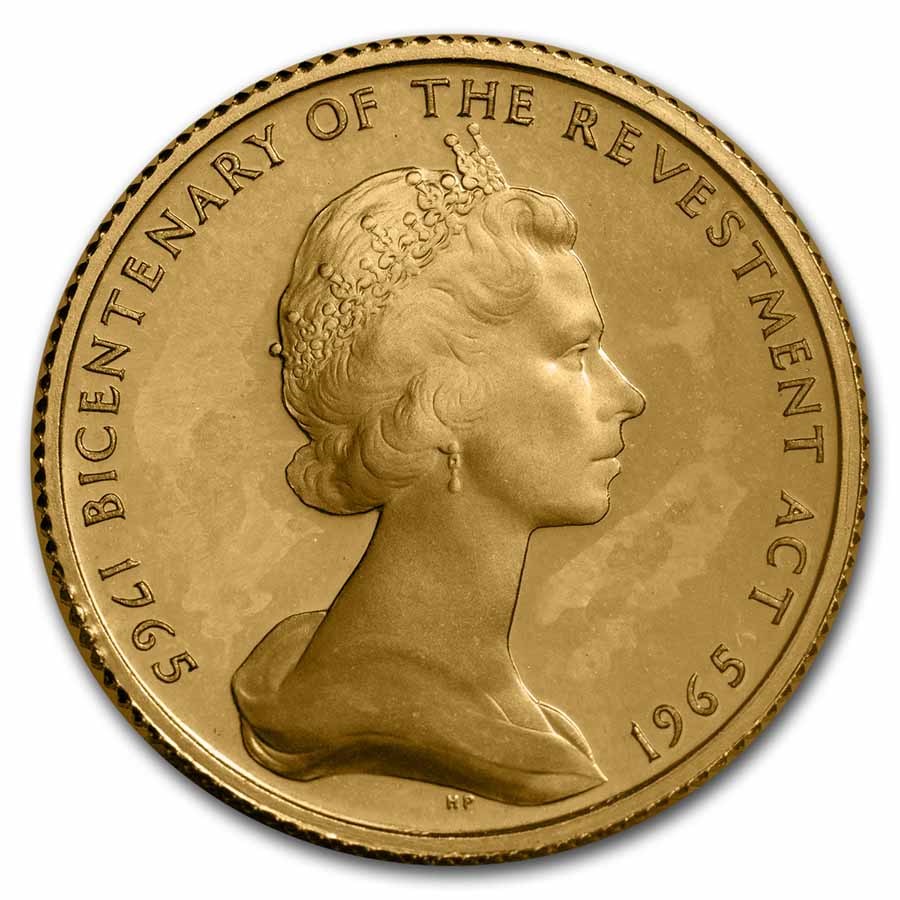 Buy 1965 Isle of Man Gold Sovereign Bicent. of the Revestment Act AU ...