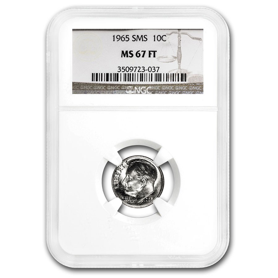 Buy 1965 Roosevelt Dime MS-67 NGC (SMS, FT) | APMEX