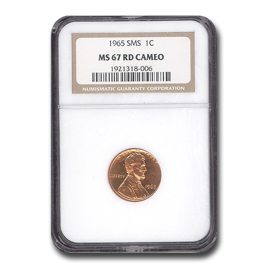 Buy 1965-SMS Lincoln Cent MS-67 NGC (Red) | APMEX
