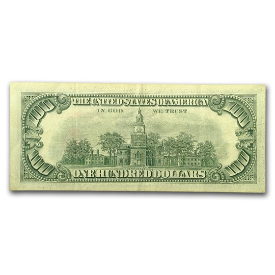 Buy 1966 $100 U.S. Note Red Seal XF (w/Teller's Stamp) | APMEX