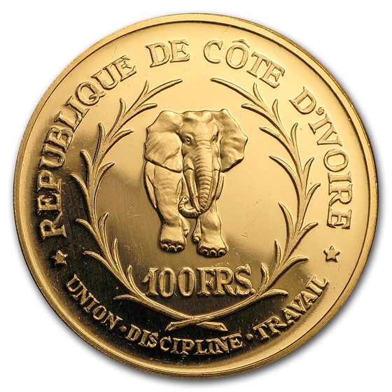 Buy 1966 Ivory Coast Gold 100 Francs Elephant Proof | APMEX