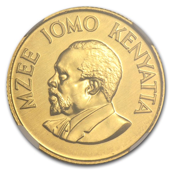 Buy 1966 Kenya Gold 100 Shillings President Kenyatta MS-66 NGC | APMEX
