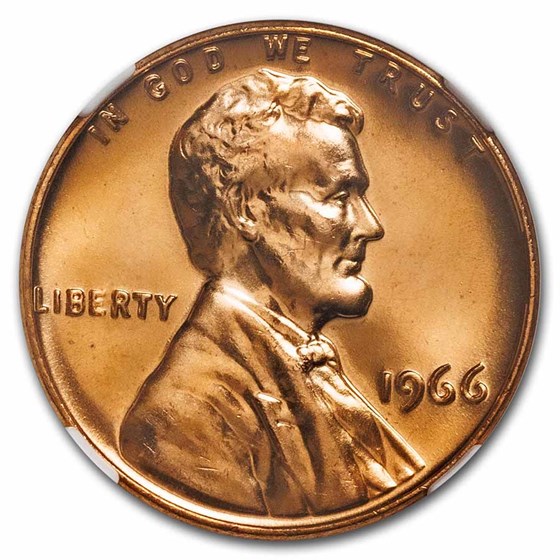 Buy 1966 Lincoln Cent SMS MS-68 NGC (Red) | APMEX