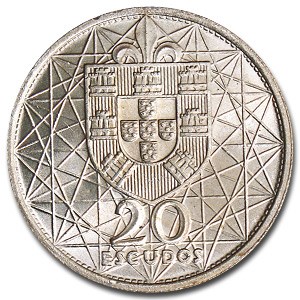 Buy 1966 Portugal Silver 20 Escudos BU | APMEX