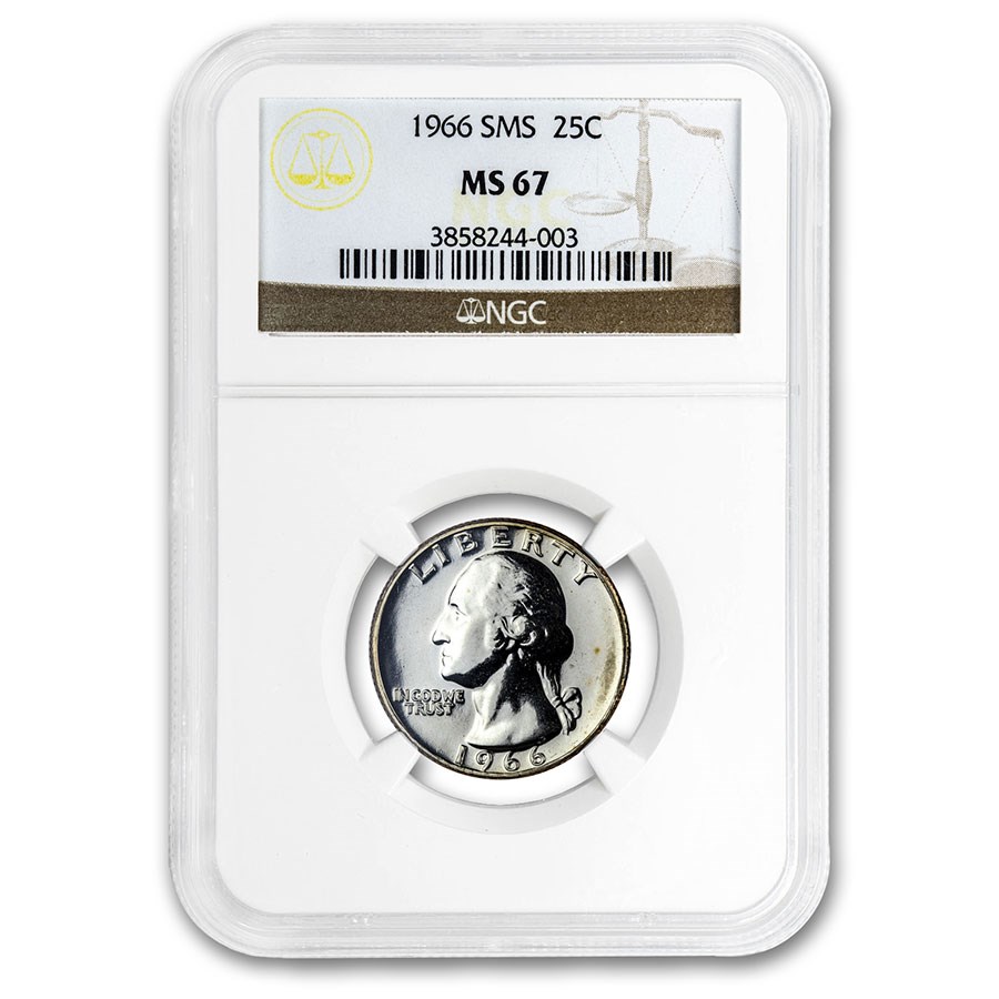 Buy 1966 SMS Washington Quarter NGC MS-67 | APMEX