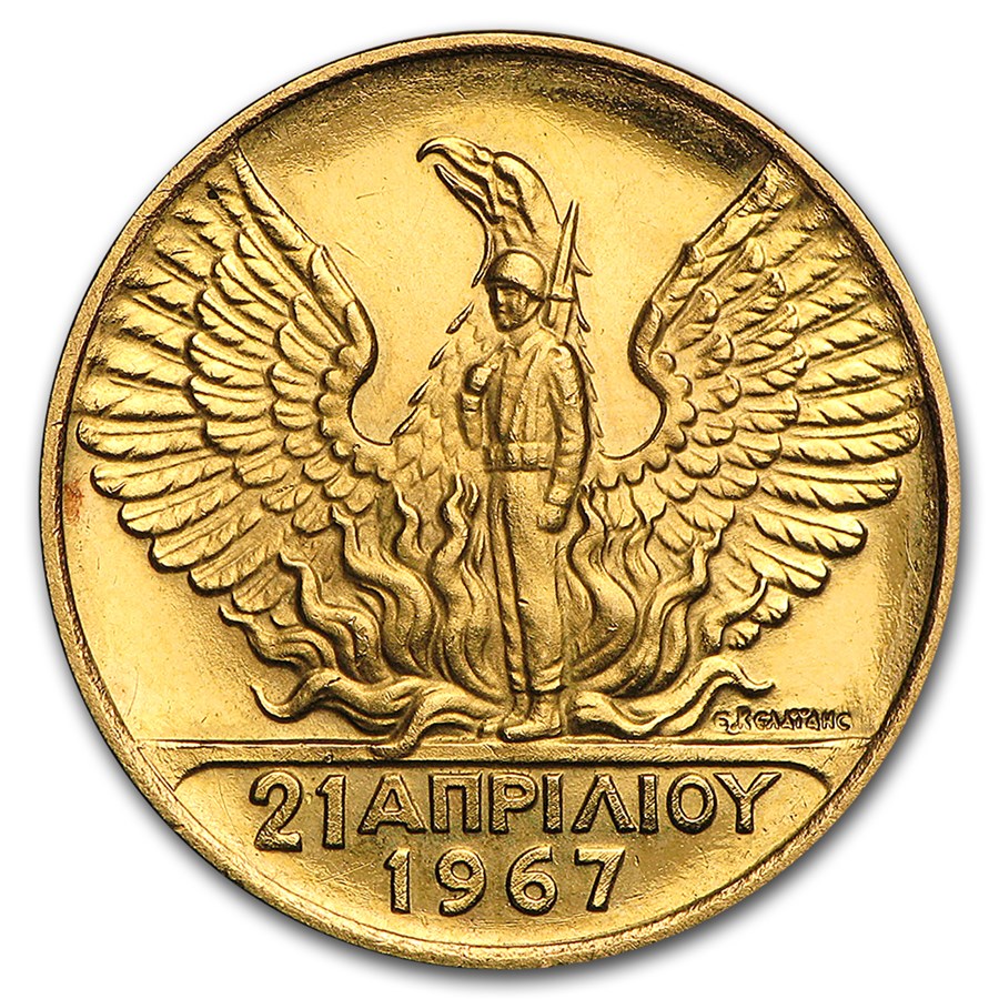 Buy 1967 (1970) Greece Gold 20 Drachma National Revolution Proof | APMEX