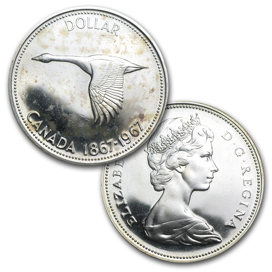 Buy 1967 7-Coin Canada Centennial Proof Set w/$20 Gold (Toned) | APMEX