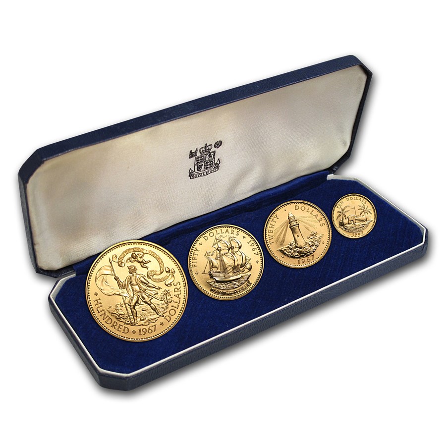 Buy 1967 Bahamas 4-Coin Gold Set BU (AGW 2.118) | APMEX