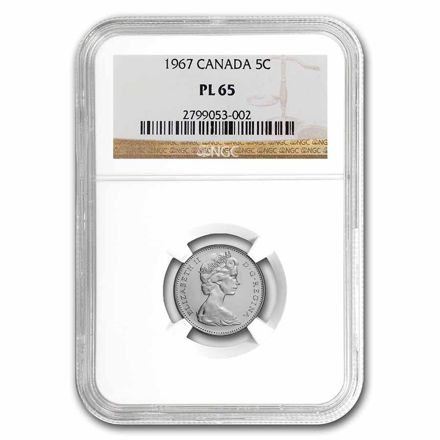 Buy 1967 Canada Nickel 5 Cents Rabbit PL-65 NGC | APMEX
