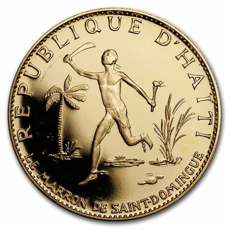Buy 1967 Haiti Gold 200 Gourdes Revolt of Santo Domingo Proof | APMEX
