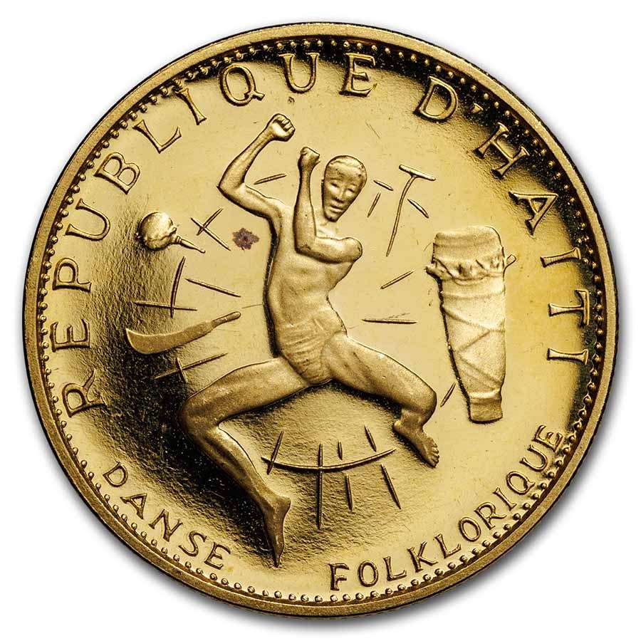 Buy 1967 Haiti Gold 50 Gourdes Folk Dancer Proof | APMEX